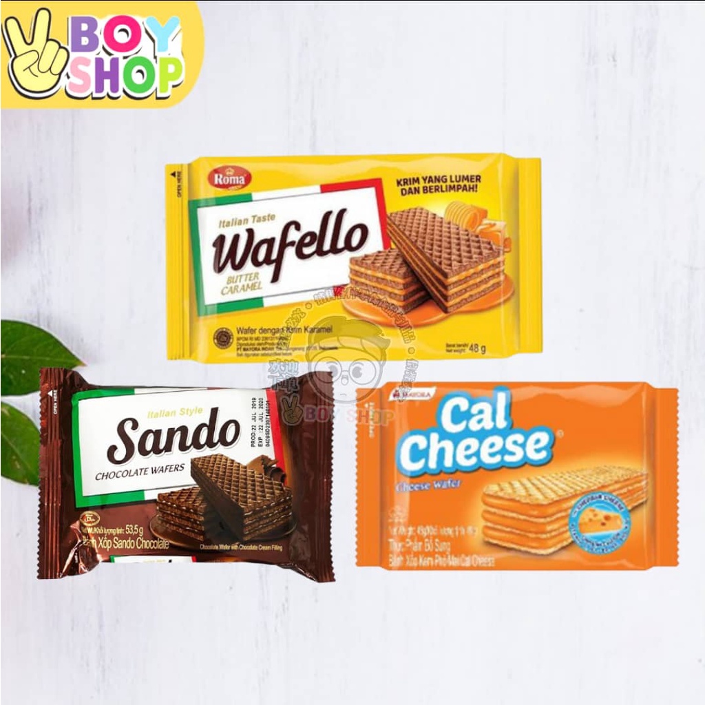 Roma Wafello Butter Caramel / Sando Chocolate / Cal Cheese 43g-48g ...
