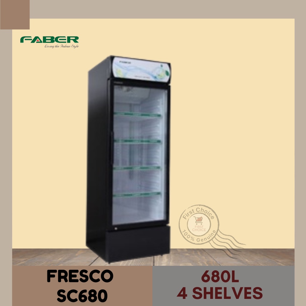 FABER FRESCO SC680 Showcase 680L Transparent Door Chiller Cold Storage ...