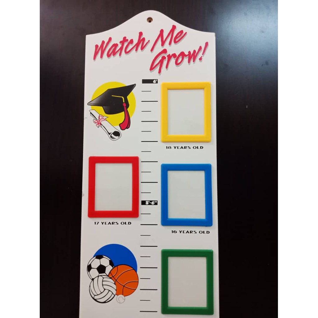 Wooden Photo Frame Kids Growth Charts | Shopee Malaysia