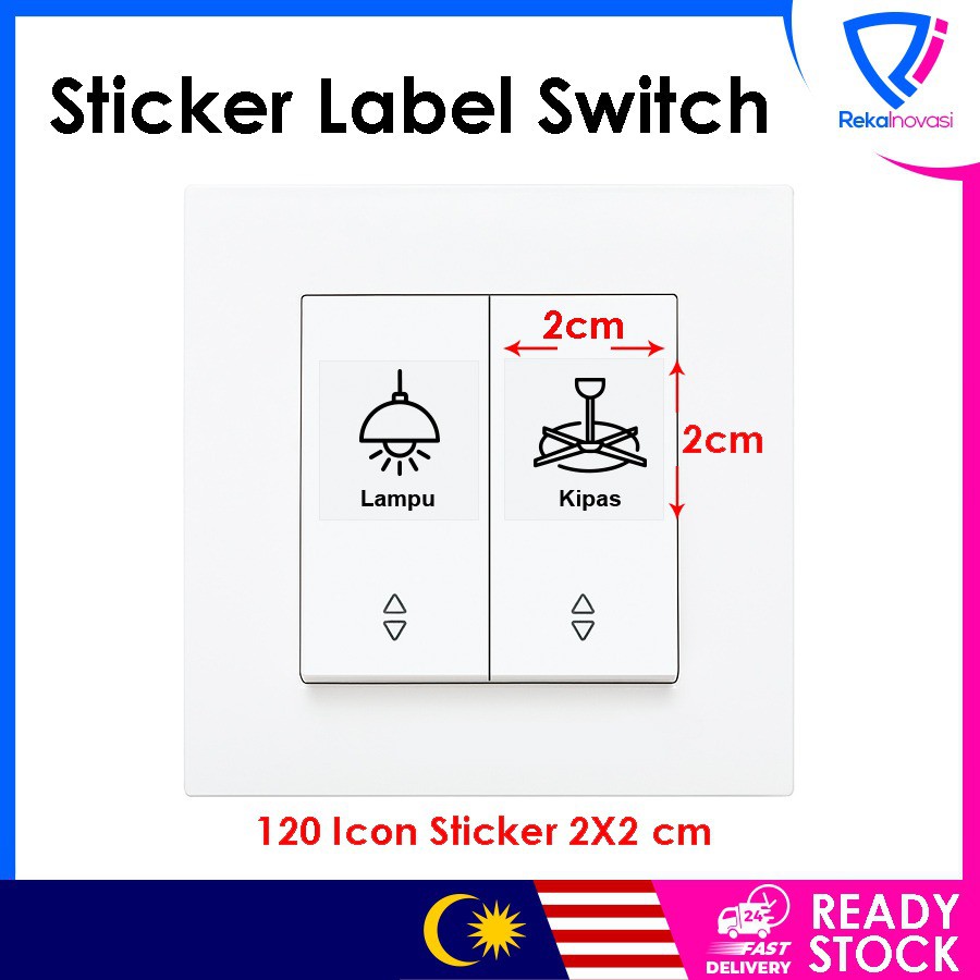 Sticker Label Suis Elektrik (Readymade) | Shopee Malaysia