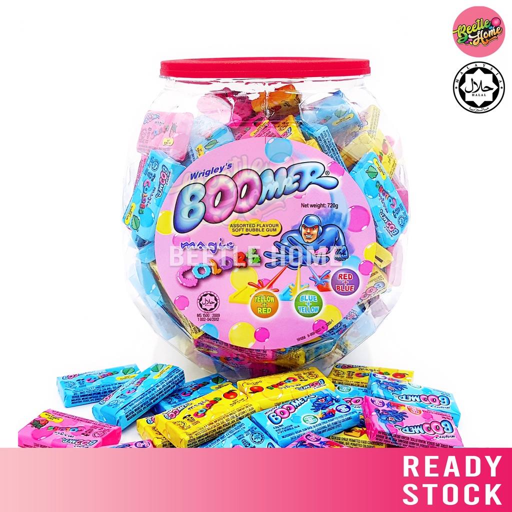 Wrigley's Boomer Chewing Gum Soft Bubble Gum 150pcs Oldtime Sweet Candy ...