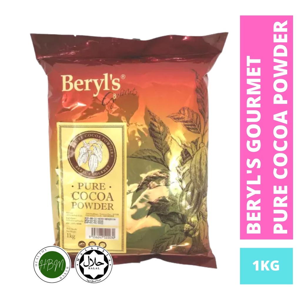 Beryl's Gourmet Pure Cocoa Powder 1kg (Classic) Serbuk Koko 100% Cocoa ...