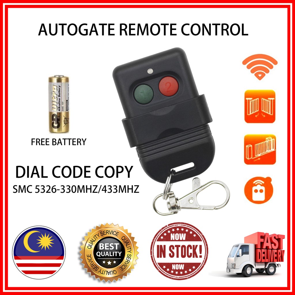 Autogate Remote Control Chip 5326 330MHz 433MHz Auto Gate With Battery ... Autogate Remote Control Chip 5326 330MHz 433MHz Auto Gate With Battery ...