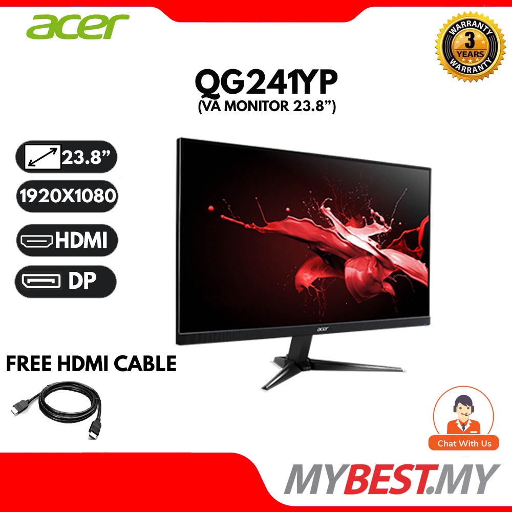 ACER NITRO ( QG241Y / QG241YP ) 23.8" VA PANEL 165HZ 1MS FHD AMD ...