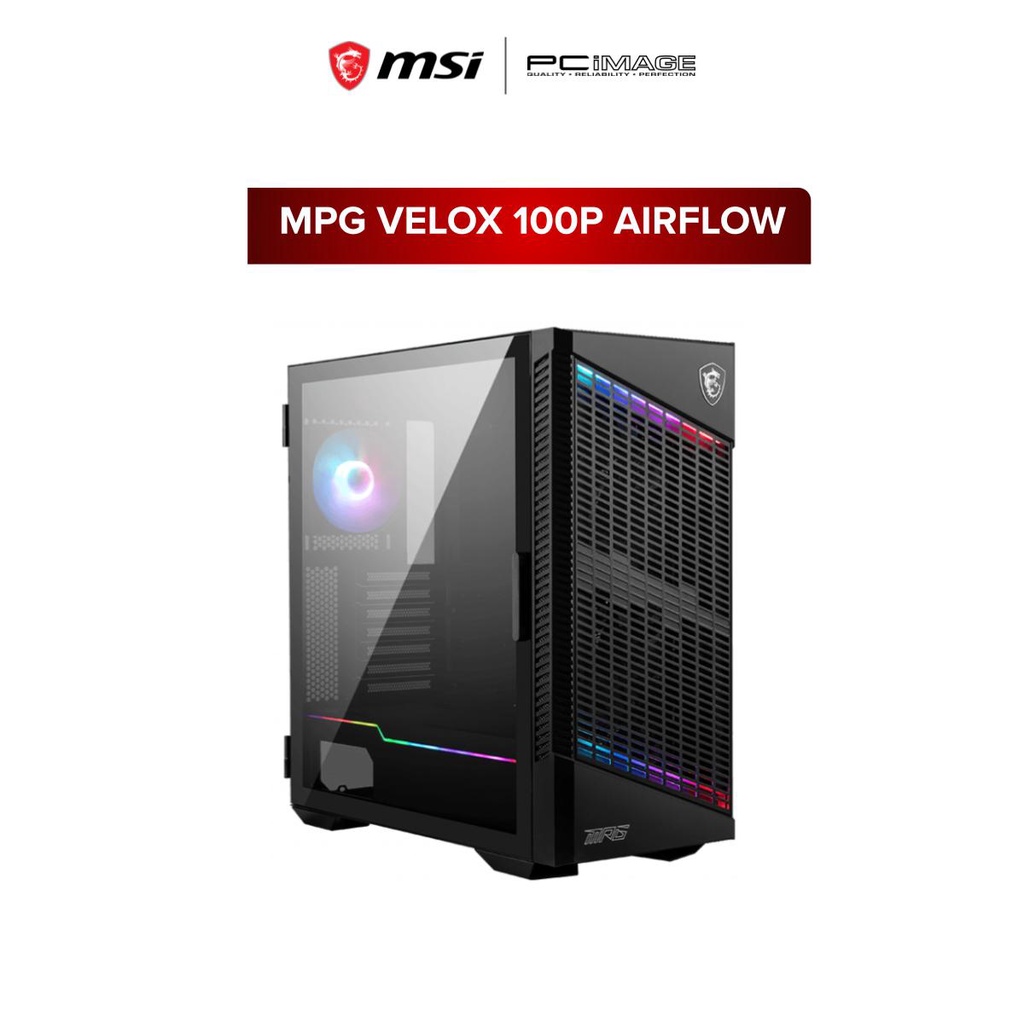 MSI MPG Velox 100P Airflow Mid Tower ATX Gaming Casing | Shopee Malaysia