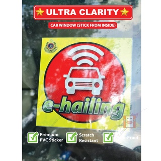 E-hailing Car Sticker, E-hailing Sticker, Windscreen E-hailing Sticker ...