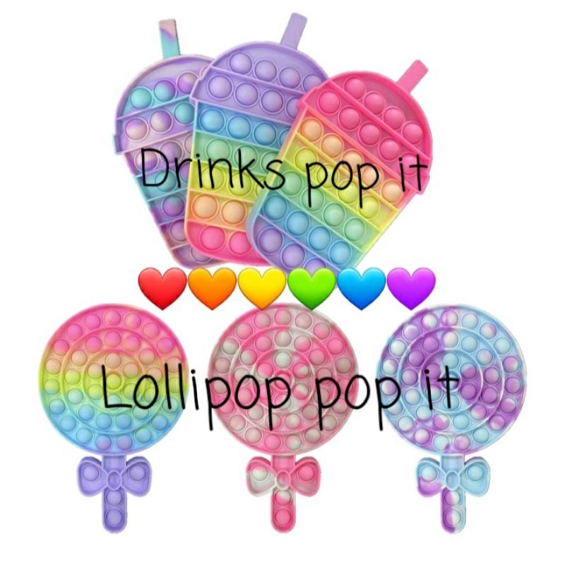New Pop It Drinks And Lolipop Push Pop Bubble Fidget Toy | Shopee Malaysia