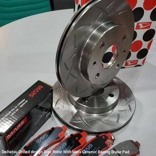 DAIHATSU DRILLED SPORT DISC ROTOR SET FOR PERODUA MYVI 2005-2017 ...