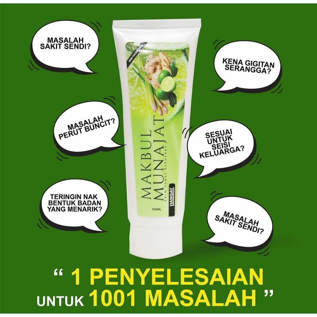 [100% ORIGINAL] D'Herbs Losyen Makbul Munajat 110ml/Krim Panas Berherba ...