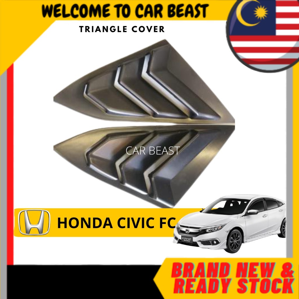 HONDA CIVIC FC 2016-2021 Rear Side Mirror Triangle Cover Mustang Style ...