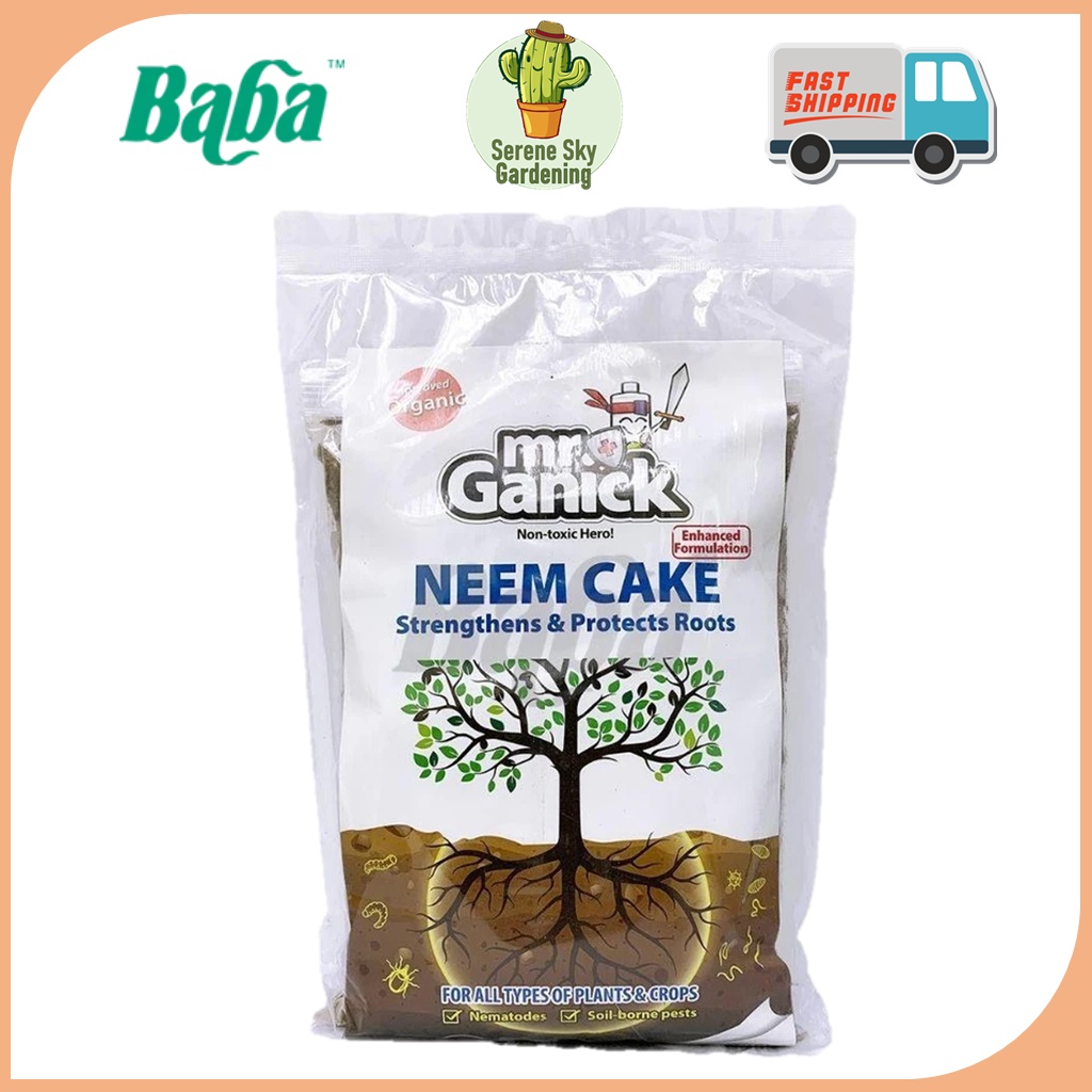 Baba Dr. Neem Neem Cake Baja Tumbuhan Organic Fertilizer for Plants 1kg ...