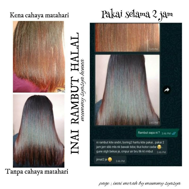 INAI RAMBUT HALAL BY MS READY STOCK | Shopee Malaysia