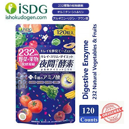 ( 100% ORI Ready stock ) Japan Ishokudogen iSDG 232 Night Diet Enzyme Supplement 120 Tablets ...