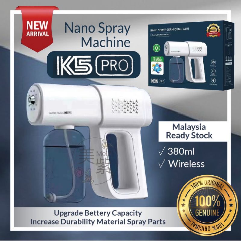(Lowest Price) Nano Spray Gun Sanitizer Sprayer K5 Pro/RZ-W3 Wireless Electric Mist Spray 800ml ...