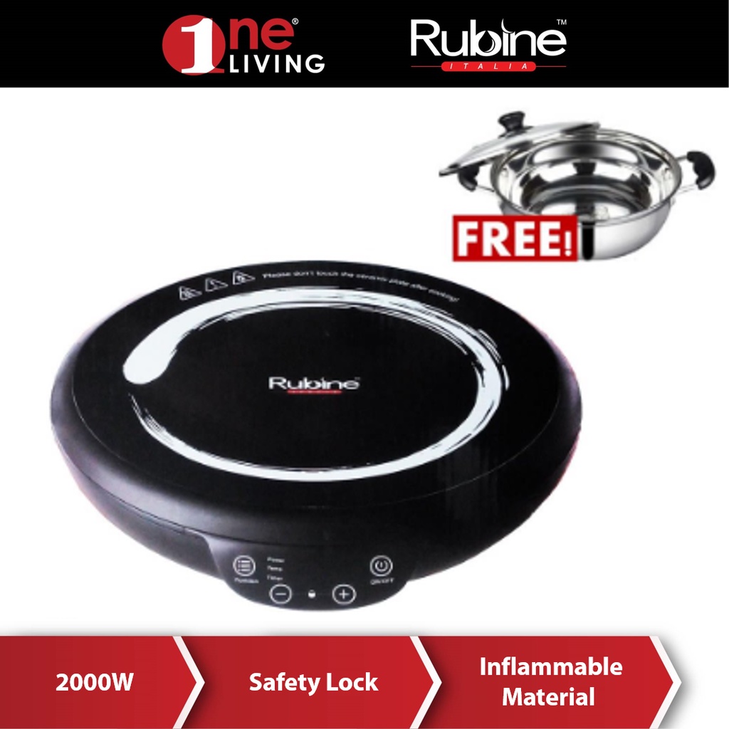Rubine Electric Induction Cooker RIH-ENSO-BL | Shopee Malaysia