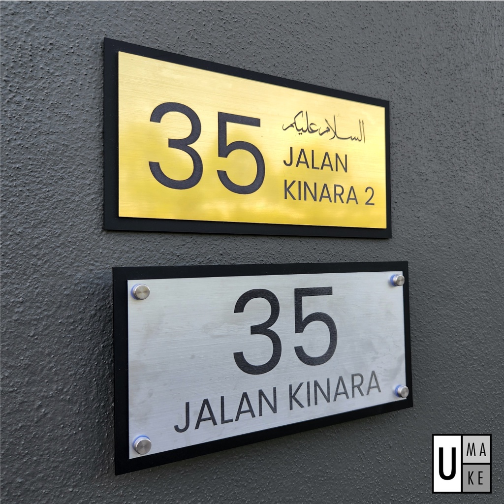 Modern House Number Plate Tanda Rumah papan rumah 家用门牌定制 Acrylic ...