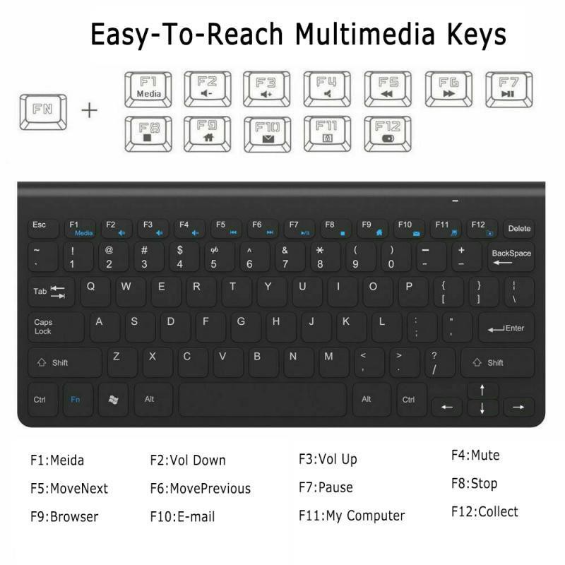 Cleaning gel Wireless Keyboard And Mouse Combo Mini Slim Waterproof For ...