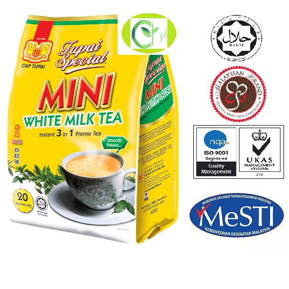 Cap Tupai Mini White Milk Tea Instant 3 in 1 (20 sachets x 20g ...