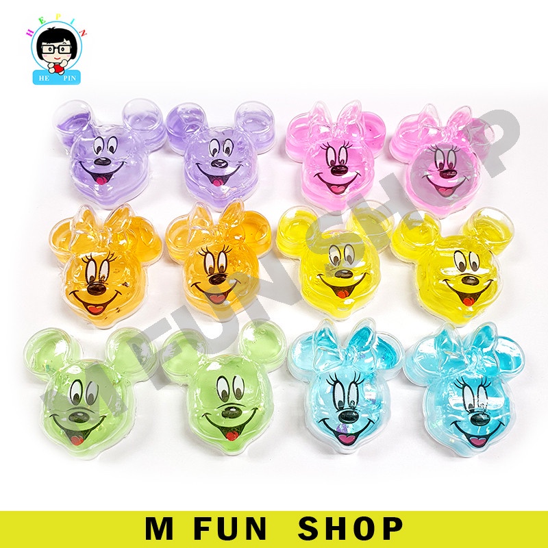 *Ready Stock* 12Pcs Cute Colorful Mickey Mouse Design Slime Non-toxic ...