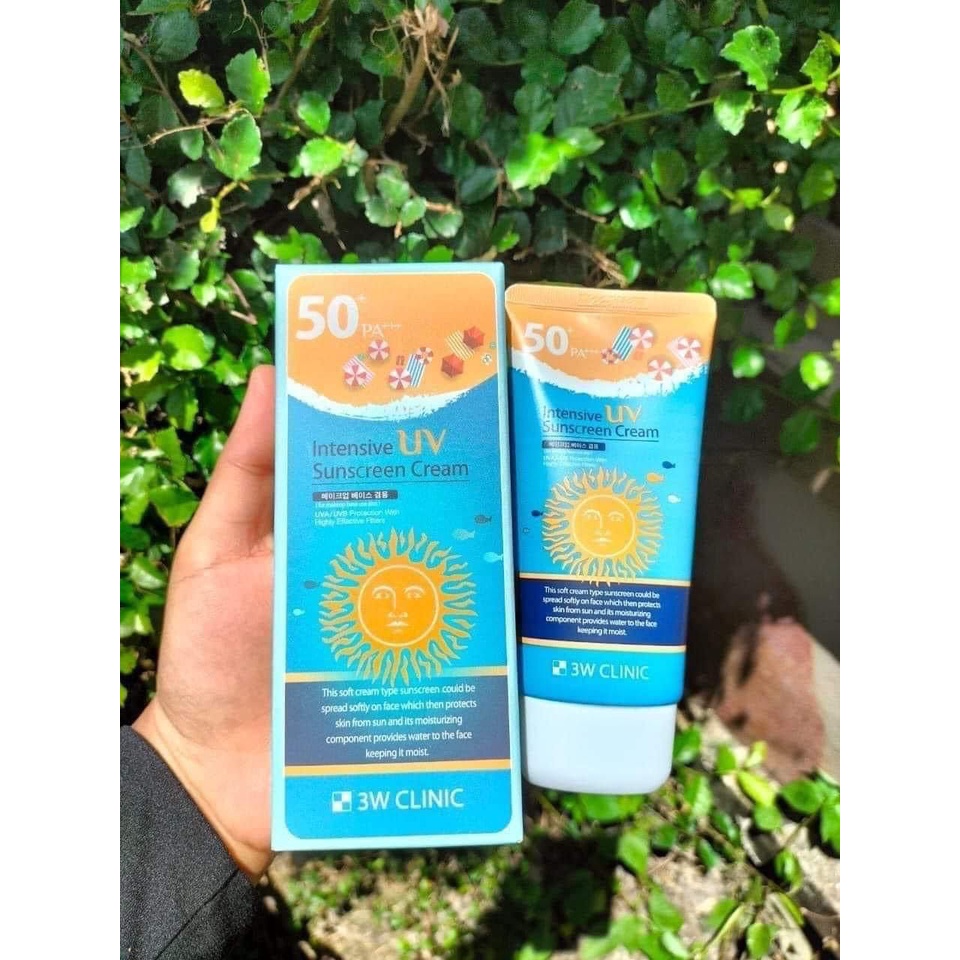 NEW 3W Clinic Intensive UV Sunscreen Cream SPF50 PA+++ 70ml | Shopee ...