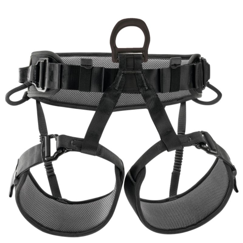 PETZL FALCON Sit Harness Tactical Black Climbing Rappelling Abseiling ...
