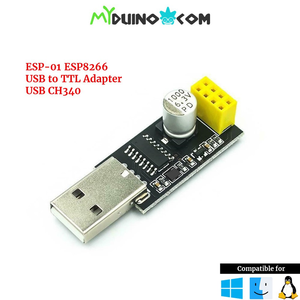 USB to ESP8266 ESP-01 WiFi Serial Adapter Board | Shopee Malaysia