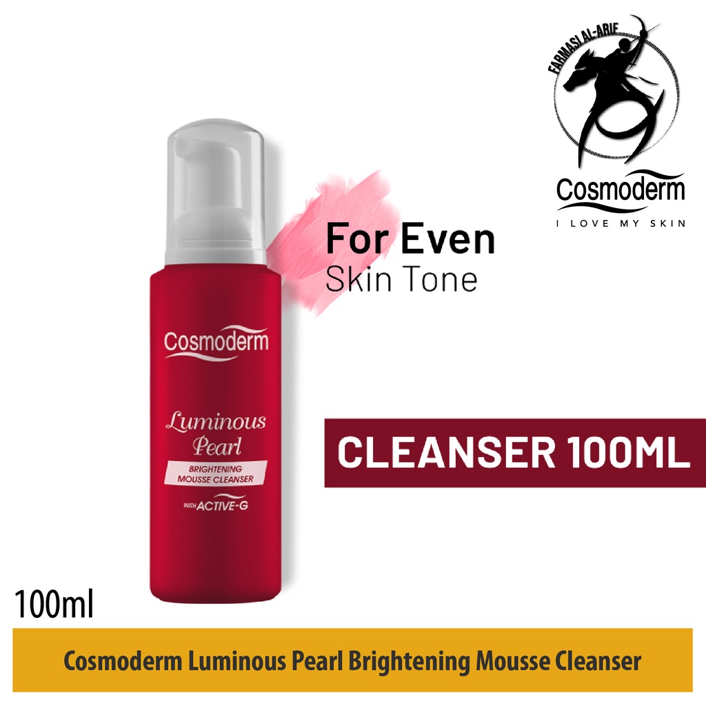 Cosmoderm Luminous Pearl Brightening Mousse Cleanser 100ml | Shopee ...