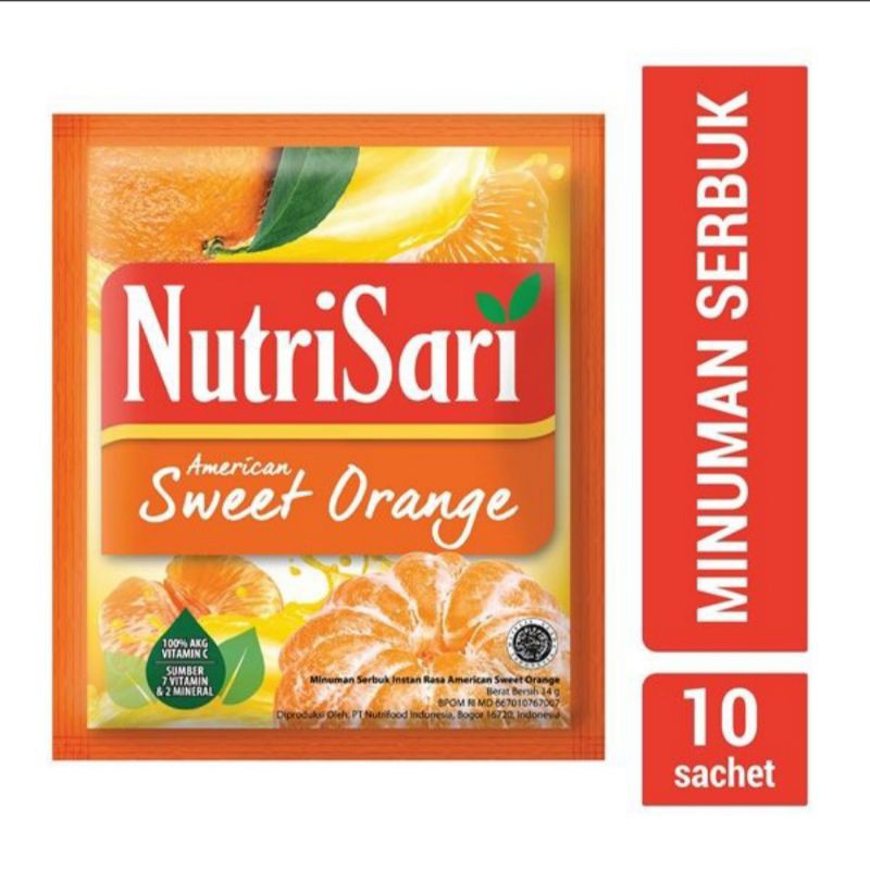Nutrisari Sachet American Orange / Orange Squeeze | BeeCost