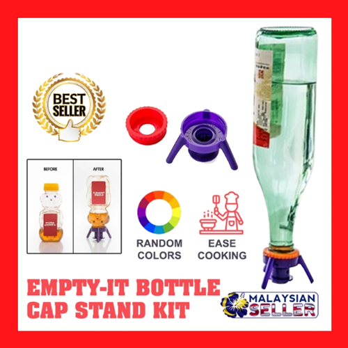 FLIP-IT - Leakproof Inverted Caps Empty-It Bottle Cap Stand Kit ...