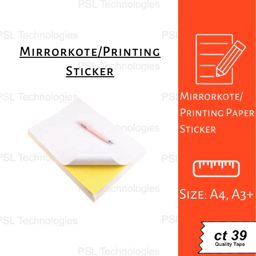 LOWEST RM0.19 PER - PCS A4/A3+ Sticker Paper/ Mirrorkote Paper ...