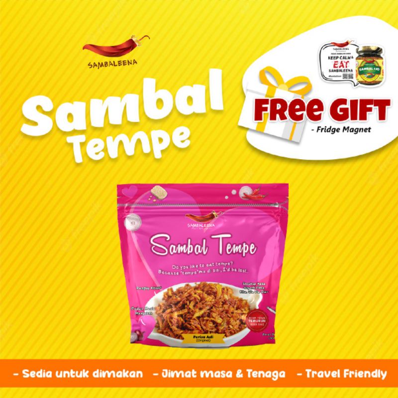 🌶 HQ SAMBALEENA OFFICIAL 🌶 | Sambal Tempe Rangup Sedap Padu | Shopee ...