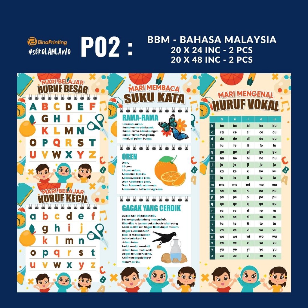 POSTER PRA SEKOLAH - BBM BAHASA MALAYSIA | Shopee Malaysia