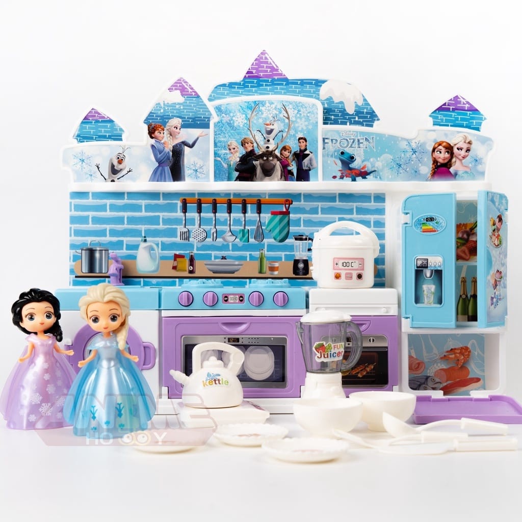 Kitchen Set Frozen Elsa Anna Pretend Play (Music and Sound) Masak Dapur ...