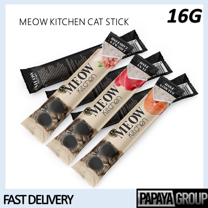 Meow Kitchen Cat Stick 16g - Cat Treat Cat Snack Cat Stick 12G~16G ...