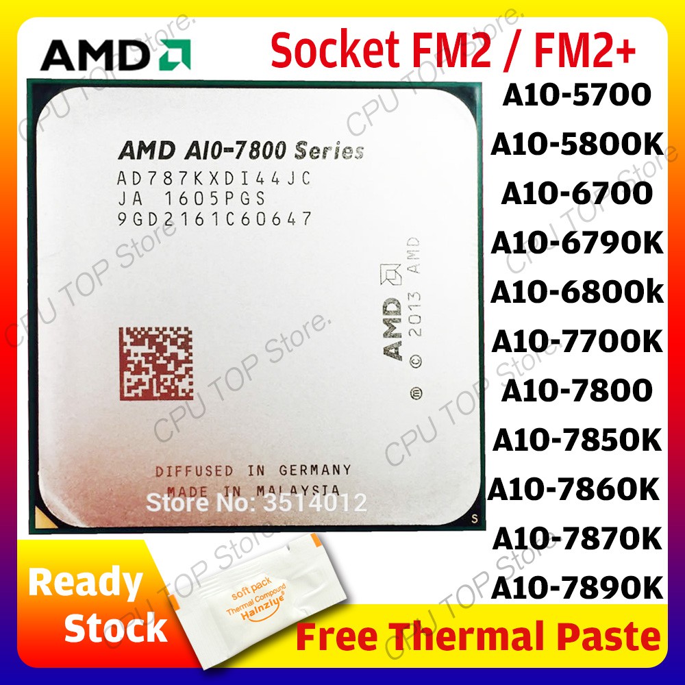 AMD A10-Series A10 5700 5800 5800K 6700 6790K 6800K 7700K 7800 7850K 7860K 7870K 7890K 8750B ...