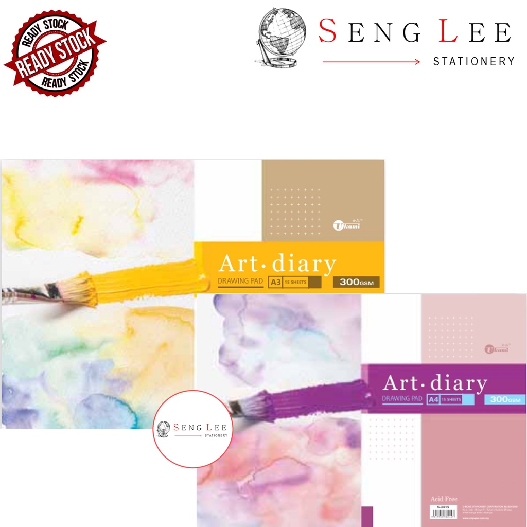 Ukami A4 / A3 Art Diary Drawing Pad 300gsm | Shopee Malaysia