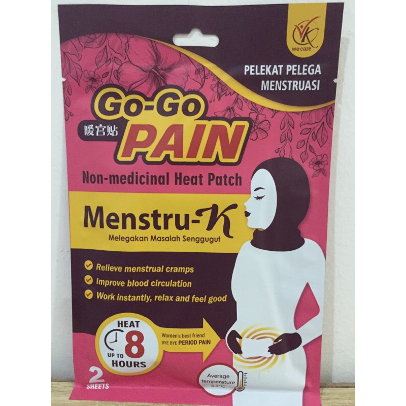 Go Go Pain Non Medical Heat Patch Pelekat Pelega Menstruasi | Shopee ...
