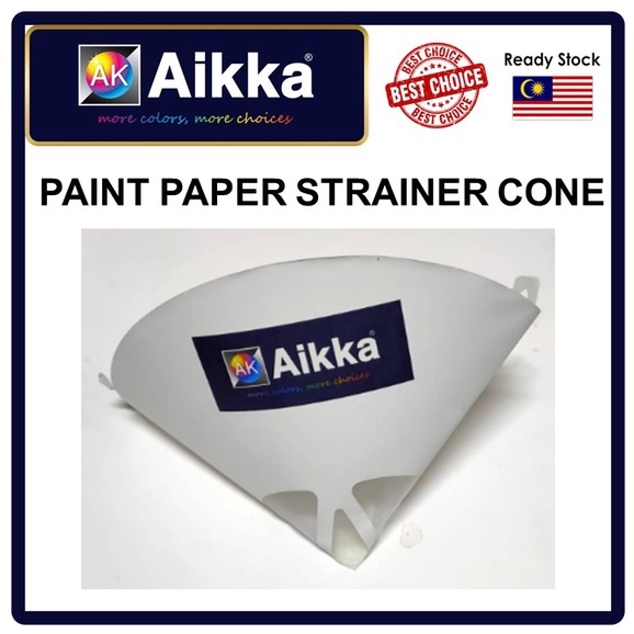 AIKKA Penapis Cat Filter Kertas / Paint Paper Strainer Cone | Shopee ...