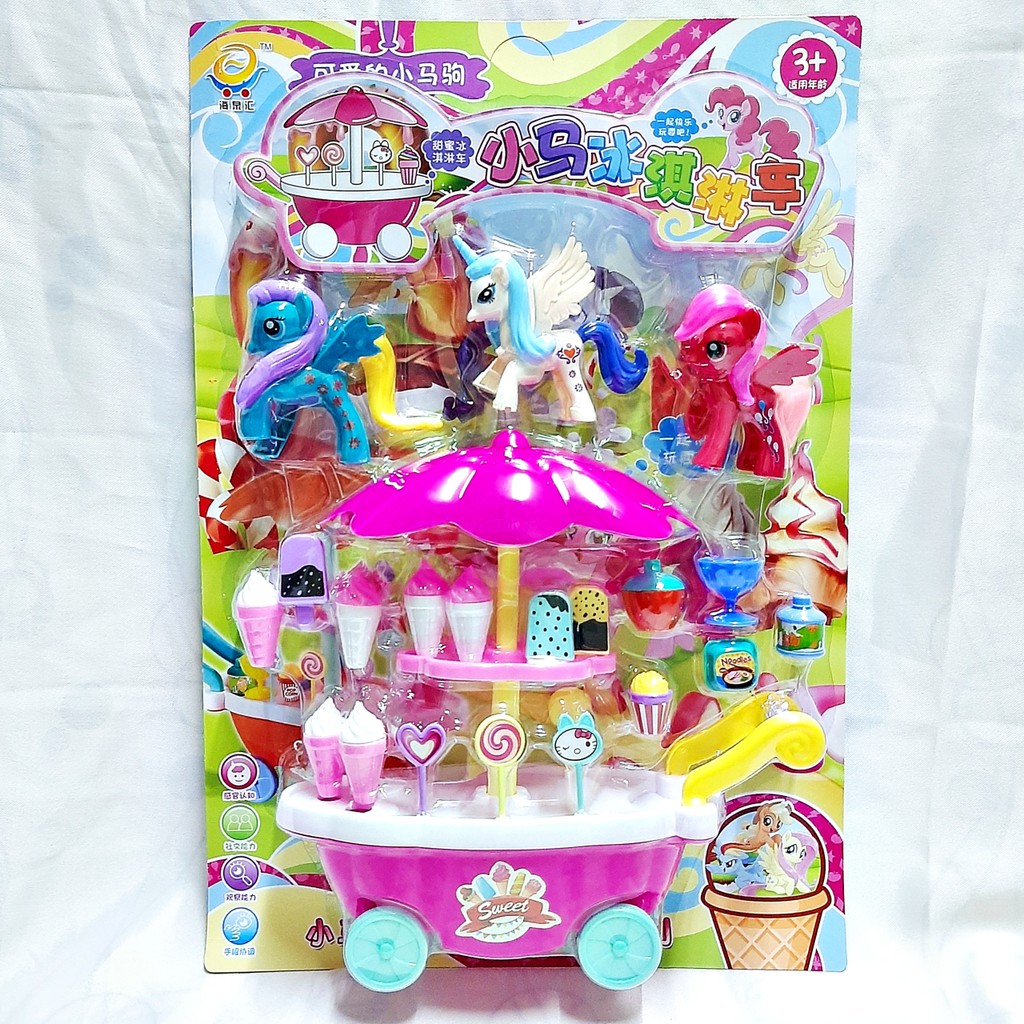 MY LITTLE PONY ICE CREAM CART TOY PLAY SET | Shopee Malaysia