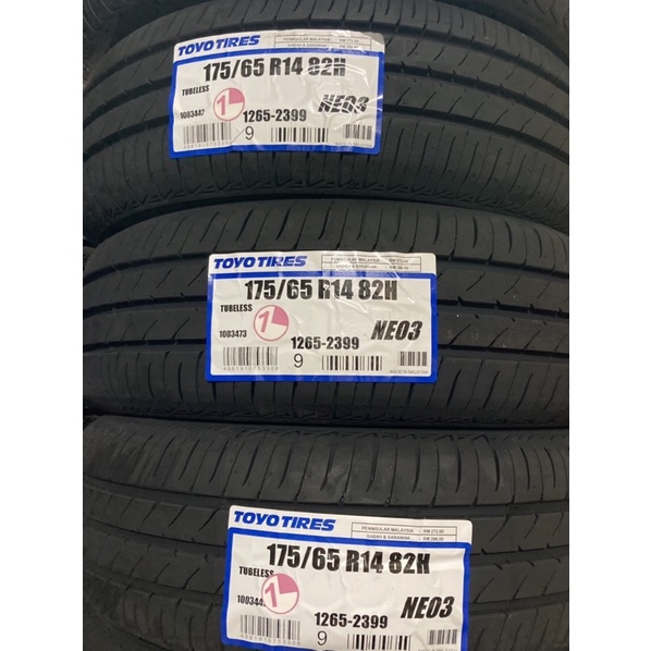 175/65R14 175 65 14 TOYO NE03 Car Tyre Tire Kereta Tayar Wheel Rim 14 inch Tayar | Shopee Malaysia