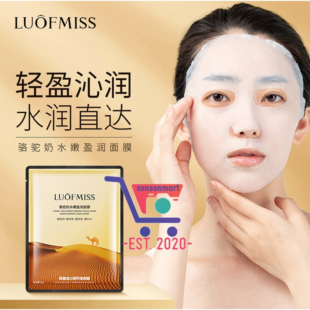 LUOFMISS CAMEL MILK MOISTURIZING FACIAL MASK 25G | Shopee Malaysia