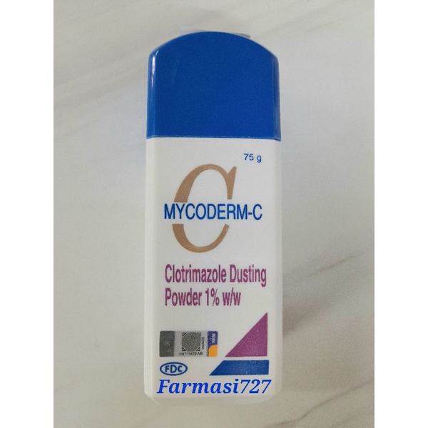 MYCODERM-C CLOTRIMAZOLE DUSTING POWDER 75G for SKIN FUNGAL exp 08/25 ...