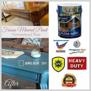WIRA BLUE 11227 ( 5L ) LSC HIGH GLOSS PAINT HEAVY DUTY PRODUCT WOOD AND ...