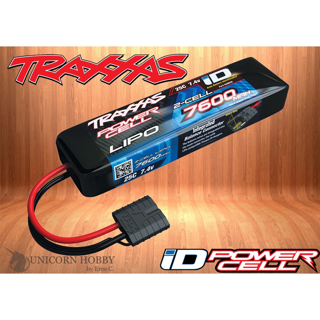 TraXXas (155x25x45mm) 7600 mAh 7.4v 2-Cell 25C LiPo Battery For RC Car ...