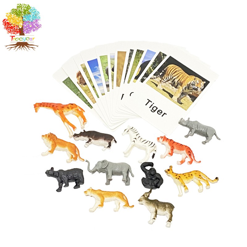 Montessori Animal Match Cards Miniature Poultry Animals with Matching ...