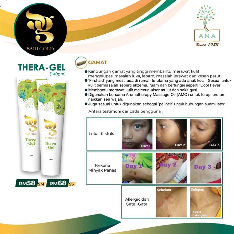 Thera - Gel 140gm Sari Gamat Gold (Ready Stock) | Shopee Malaysia