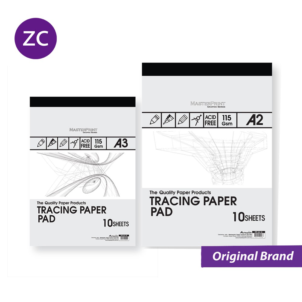 Masterprint Tracing Paper Pad - A2 / A3 (115GSM | 10 Sheets/Pad ...