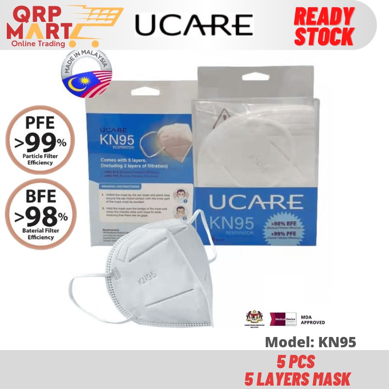 UCARE KN95 RESPIRATOR 5 Layers Facemask Mask | Shopee Malaysia
