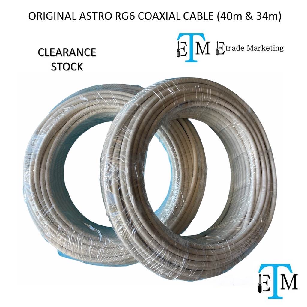 ORIGINAL ASTRO RG6 COAXIAL CABLE (40m & 34m) | Shopee Malaysia