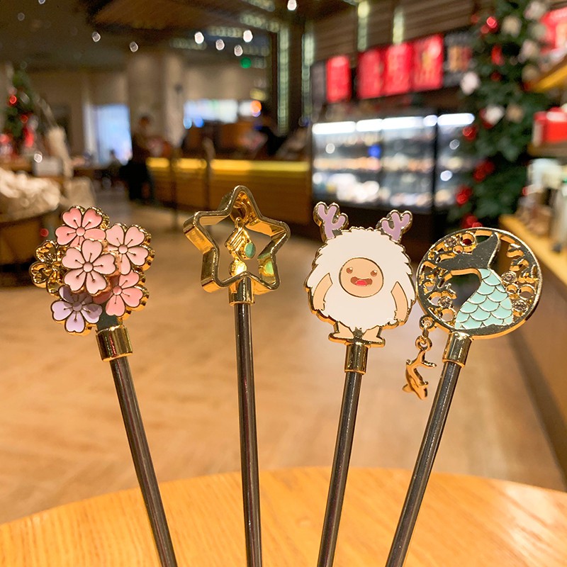 Starbucks Stainless Steel Stirring Rod Stirrer Stick Coffee Spoon ...